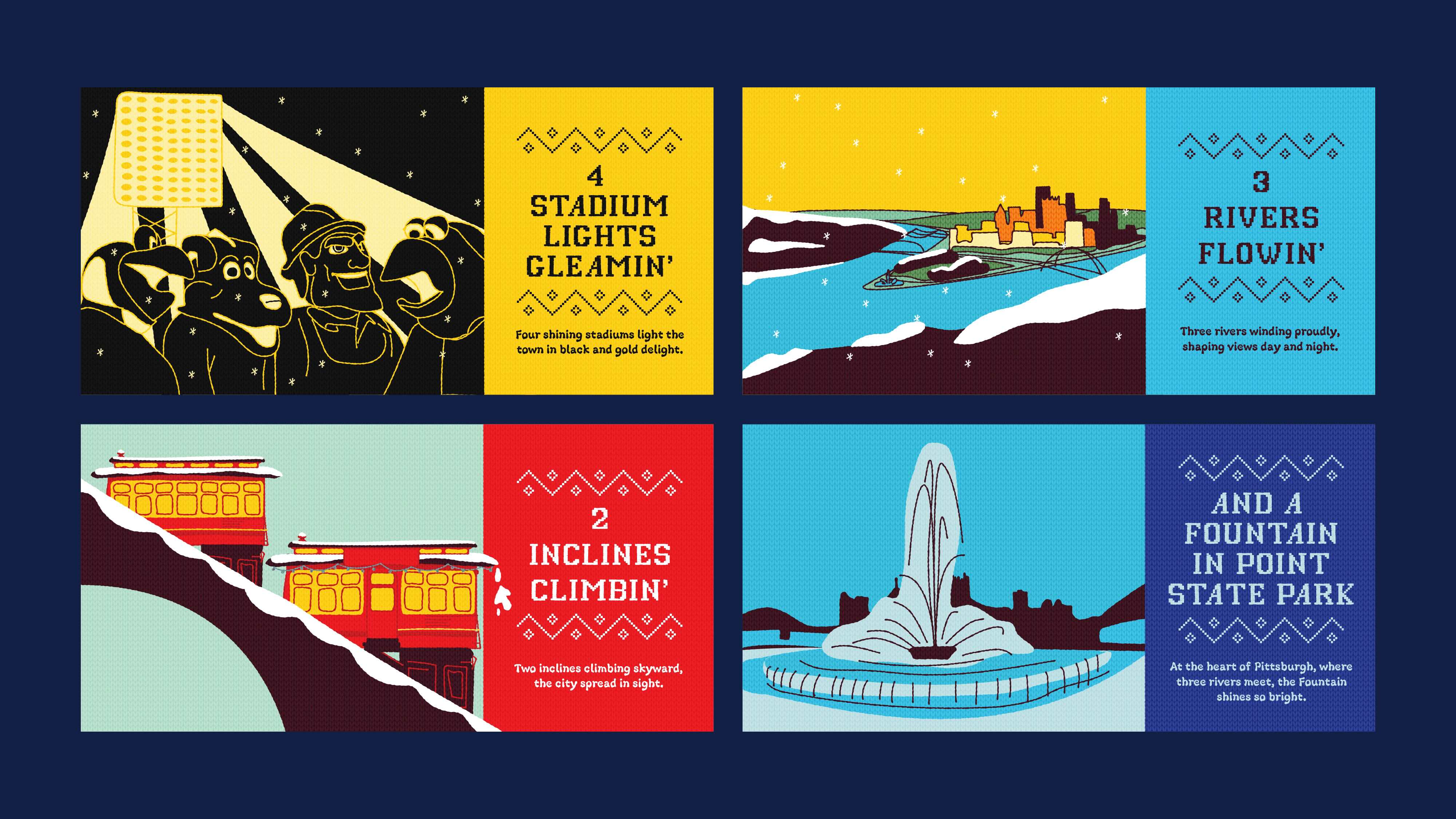 Wall-to-Wall Studios Designs 12 Days of Yinzmas for Pittsburgh Downtown Partnership | Wall-to ...